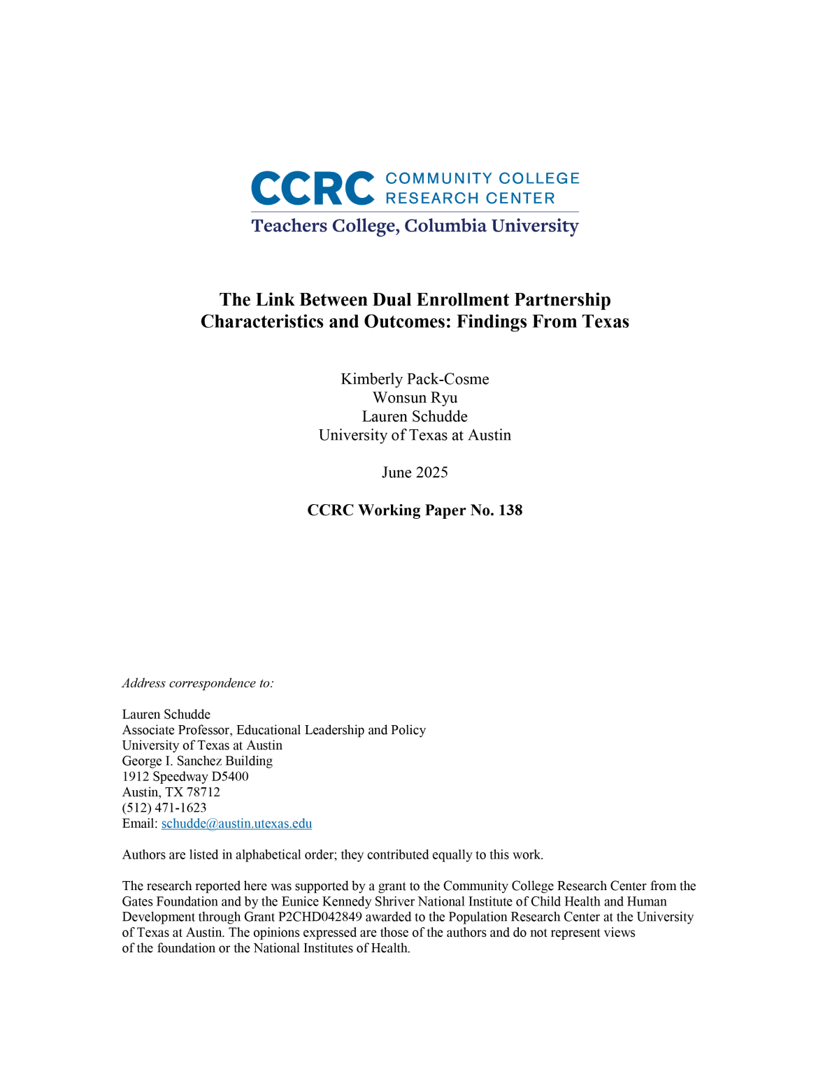The Link Between Dual Enrollment Partnership Characteristics and ...