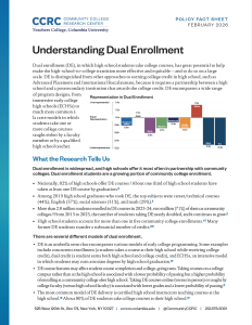 Understanding Dual Enrollment